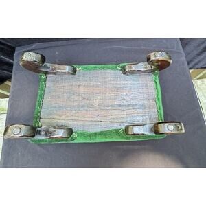 Antique | Other | Lovely Antique Kelly Green Covered Footstool ...